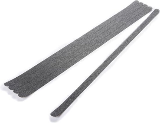 10 stuks Dunne Antislip tape Zwart | 61 x 2 cm |Traptape – Trap Sticker ...
