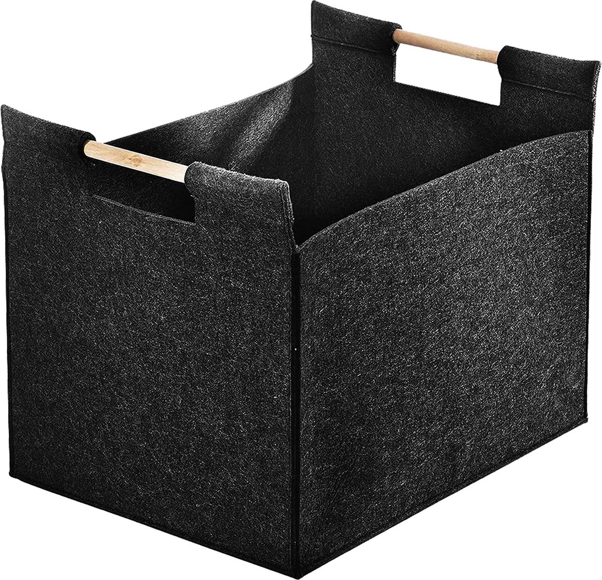 Vilten mand opslag, 50 x 38 x 40 cm, haardhoutmand, vilten mand ...