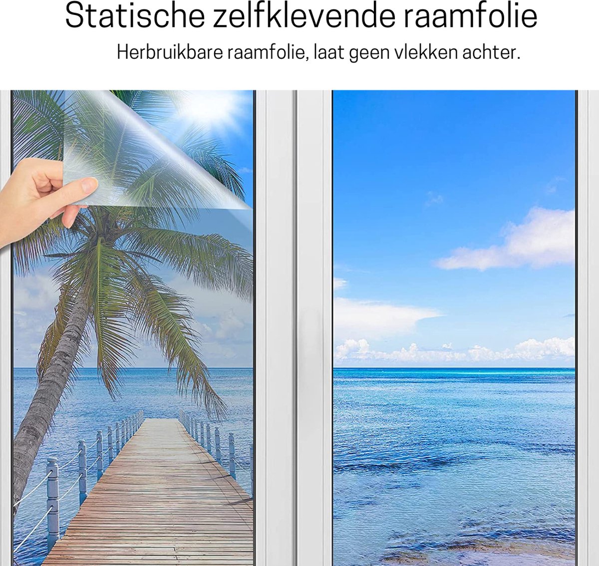 COMAMOR Raamfolie – Isolerend - Statisch & Zelfklevend - Transparant ...