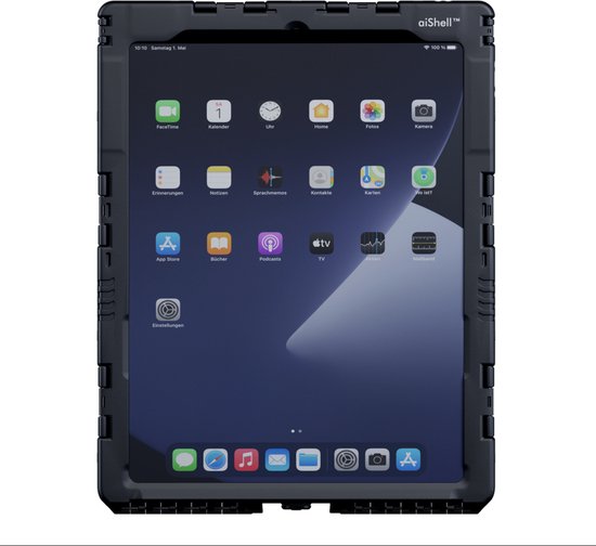 aiShell 12 heavy duty case iPad 12.9 (gen 3-6) Zwart | bol