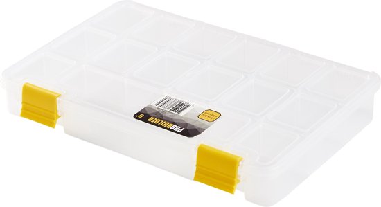 Probuilder Sorteerbak - 15 vaks - Transparant - 23 x 15 x 3 | bol