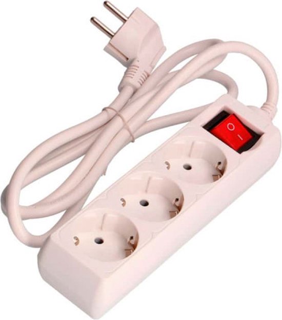 3-socket plugboard with power switch EDM Schuko (1,5 m) | bol