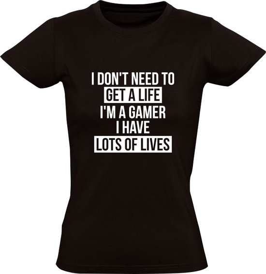 Gamer Life Dames T-shirt | Joystick | Controller | Game Console ...