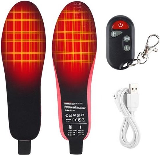 Elektrische Zolen Verwarmde Zolen Verwarmde Inlegzolen Maat 34-40 | bol