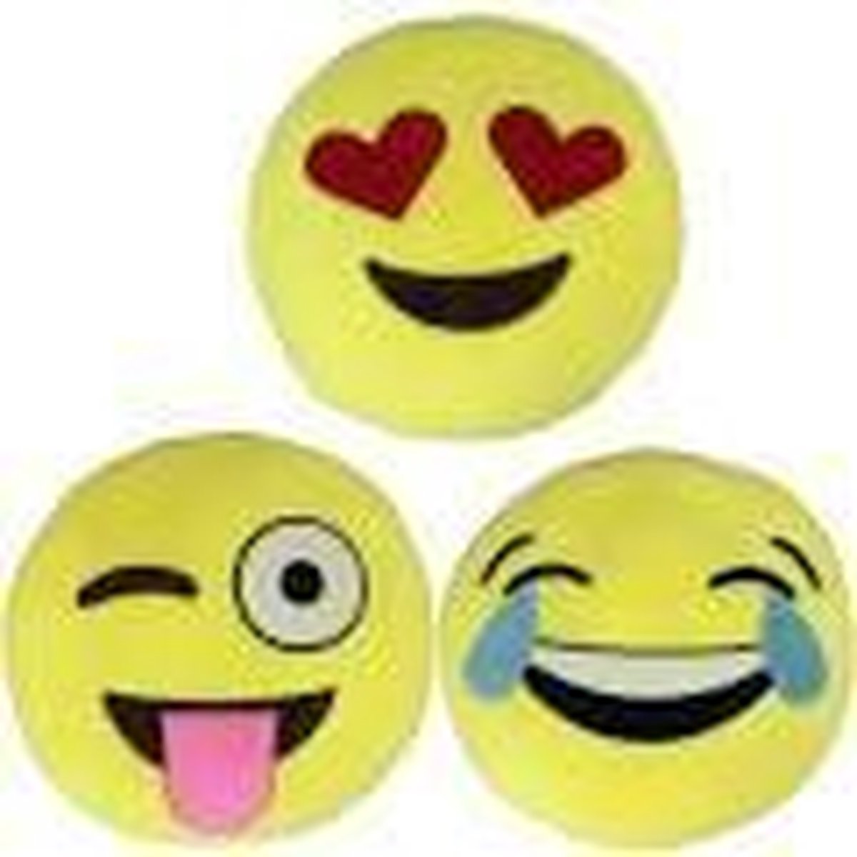 Emoji Smiley Kussen 25cm | bol