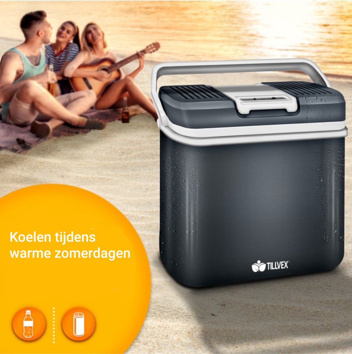 Koelbox 24L met ECO modus voor auto & camping - Frigobox Elektrisch 24 liter met 12v... | bol.com