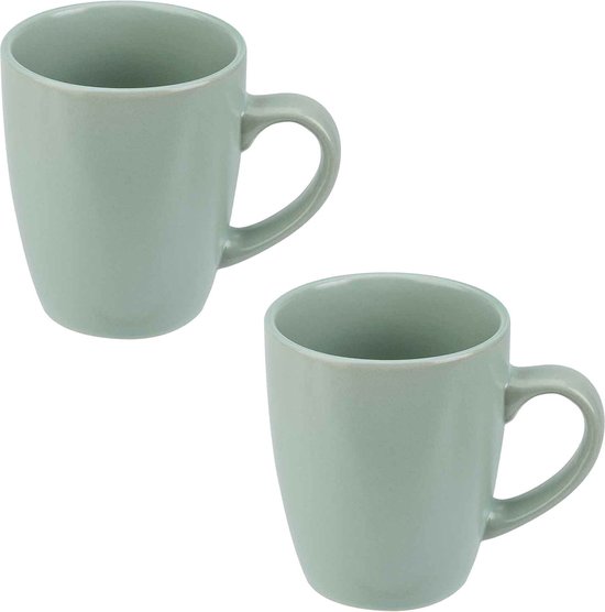 Cosy & Trendy koffiemok / drinkbeker Amalia - 6x - groen - 360 ml ...