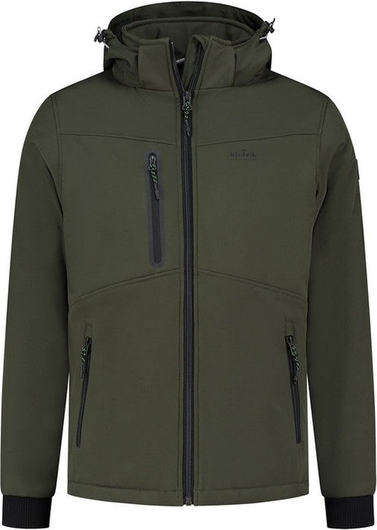 Kjelvik heren softshell jas - winter softshell jas heren - Carlo - groen - maat 4XL | bol