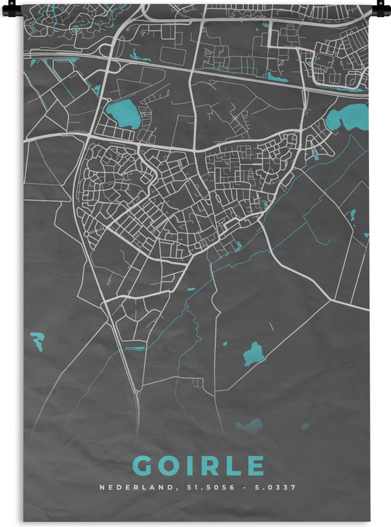 Wandkleed - Wanddoek - Kaart - Stadskaart - Goirle - Plattegrond ...
