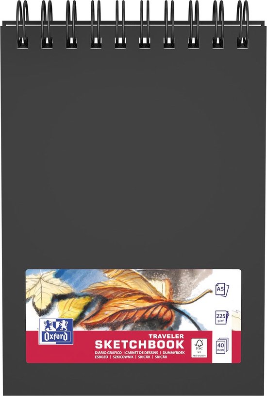 Schetsboek Oxford A5 40vel 225gr spiraal | 5 stuks | bol.com
