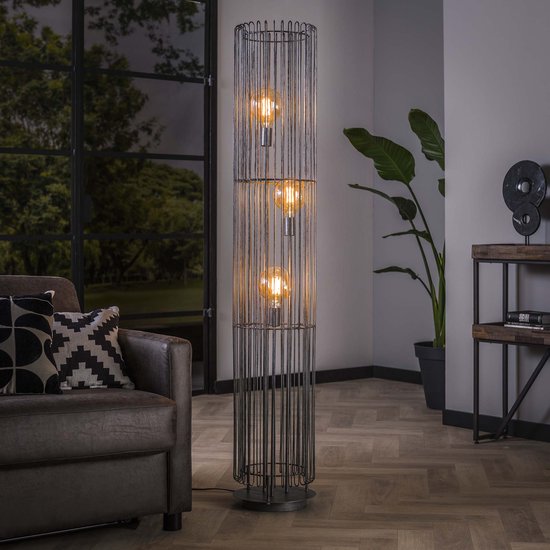Crea - Vloerlamp trax - metaal - Industrieel Vloerlampen - industriële ...