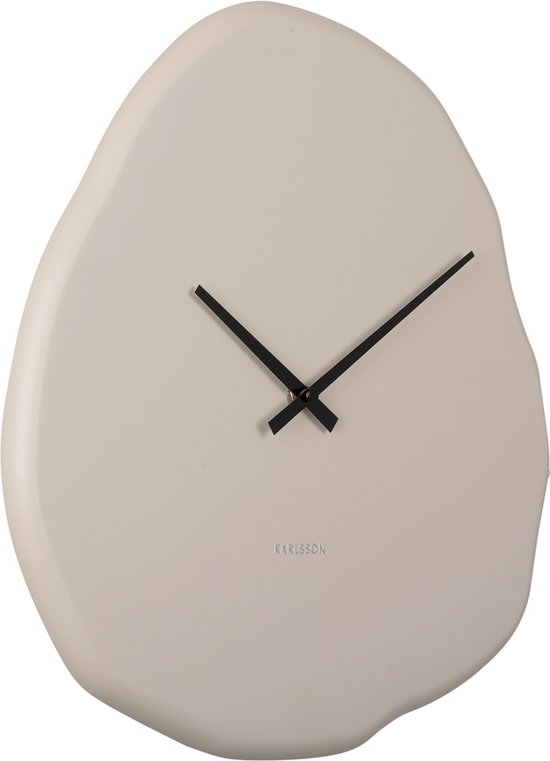 Wall clock Organic Round warm grey | bol