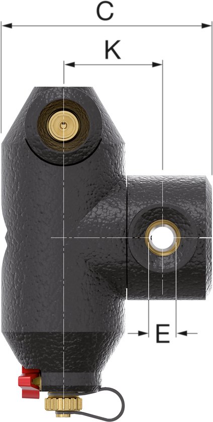 Flamcovent Clean Smart vuil- en luchtafscheider voor CV-installatie G1½ ...