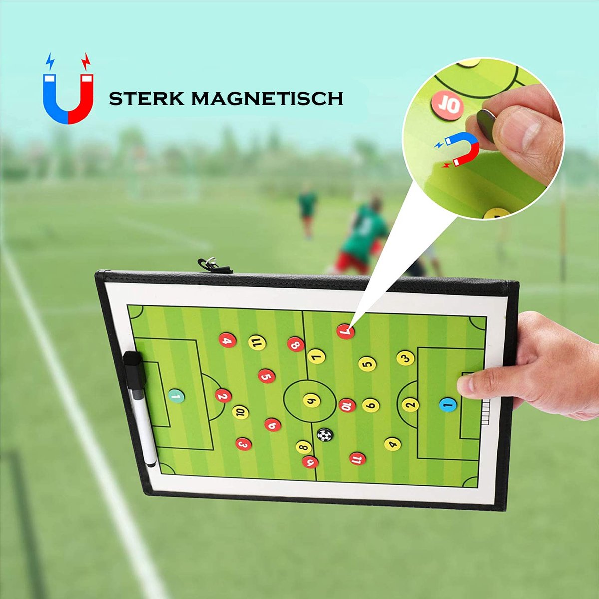 MJ Sports Premium Voetbal Tactiekbord Inclusief Magnetische Nummers ...