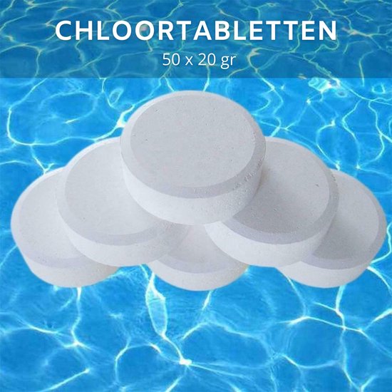Chloor tabletten zwembad - Chloordrijver - 1KG (50x20g) - Chloor ...