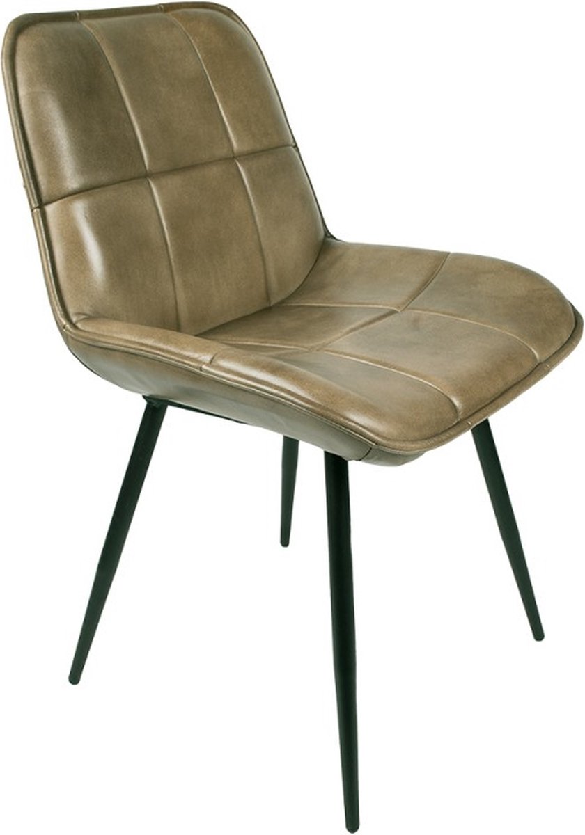 Eetkamerstoel 51*57*83 cm Groen Leder Stoel Eettafelstoel Keukenstoel ...