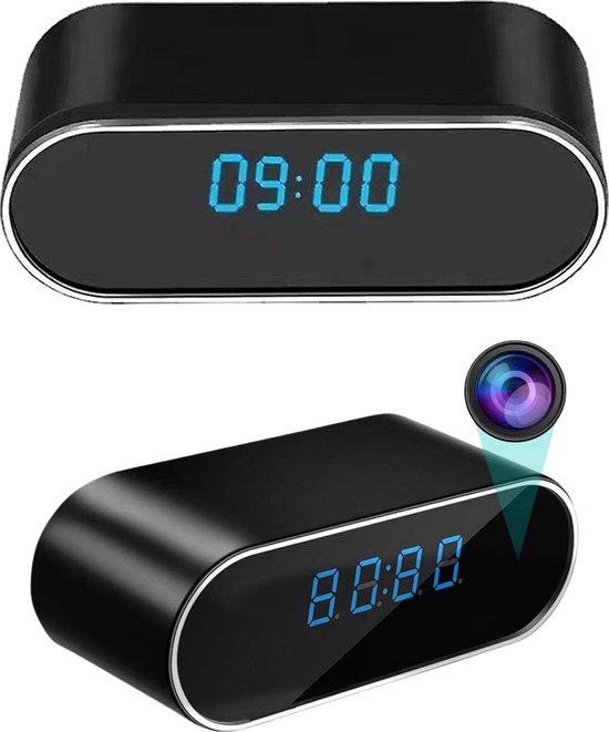 IntelinQs Digitale klok met Verborgen Camera - Spy Camera -Wifi klok -... | bol