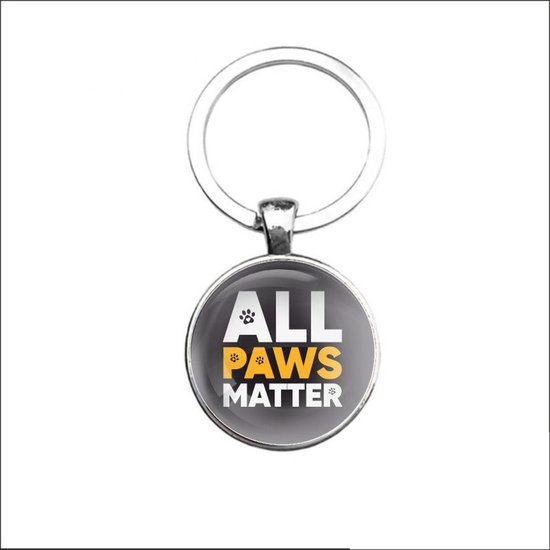 Sleutelhanger Glas - All Paws Matter | bol