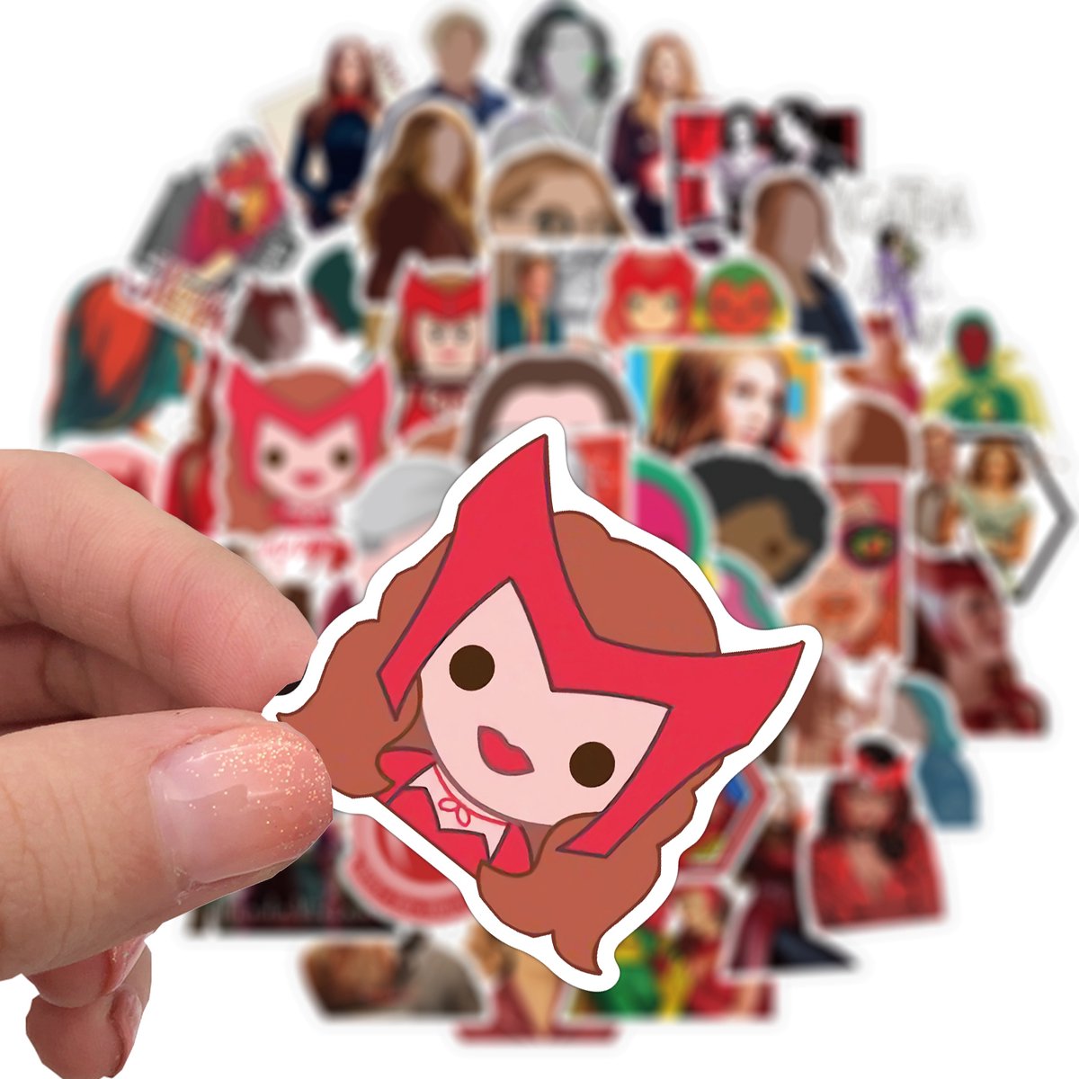 Scarlet Witch Stickers - set 50 stuks - Laptop Stickers - Stickervellen ...