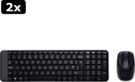 2x Logitech MK220 - Draadloos Toetsenbord en Muis - Qwerty ISO | bol.com