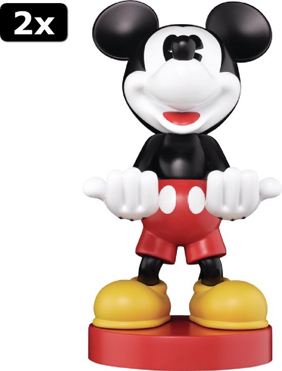 2x Cable Guy Mickey Mouse Telefoonhouder Game Controller Stand Met 5292