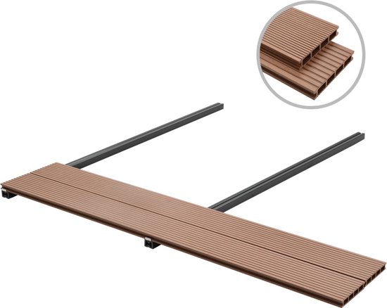 Prolenta Premium - Terrasplanken HKC met accessoires 10 m² 4 m bruin ...