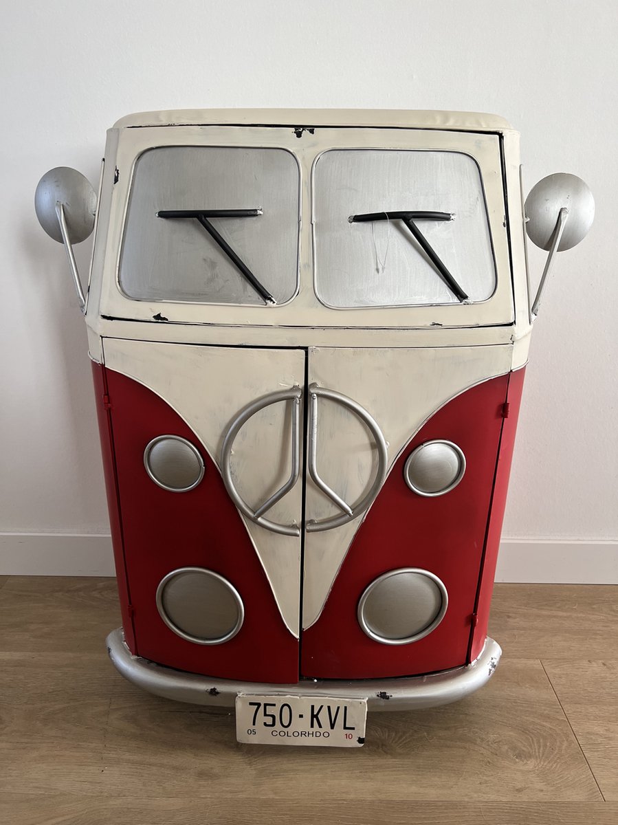 Uniek dressoir / Kast in Retro Bus T1-Look Metaal | bol