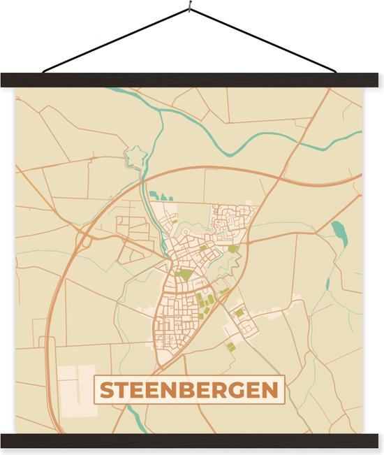 Posterhanger incl. Poster - Schoolplaat - Steenbergen - Plattegrond ...