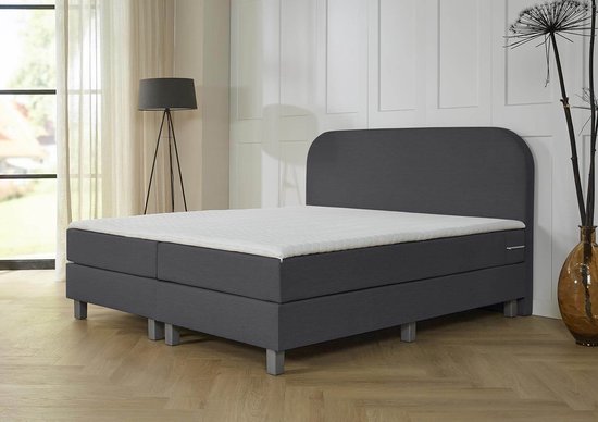 Boxspring Athene - 140x200 - Antraciet - met gratis topper! | bol.com
