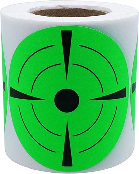 125 Schiet Target Stickers - Groen - Schietschijf 7,6cm | bol