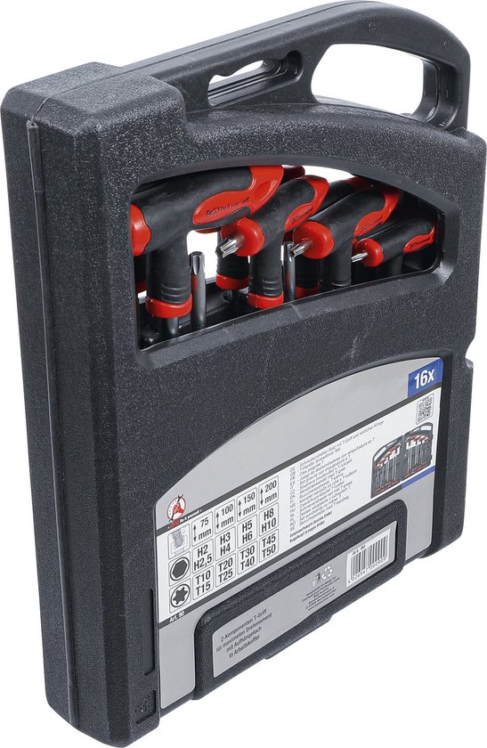 Torx- Inbusset met T-greep 16 delig BGS 90 | bol