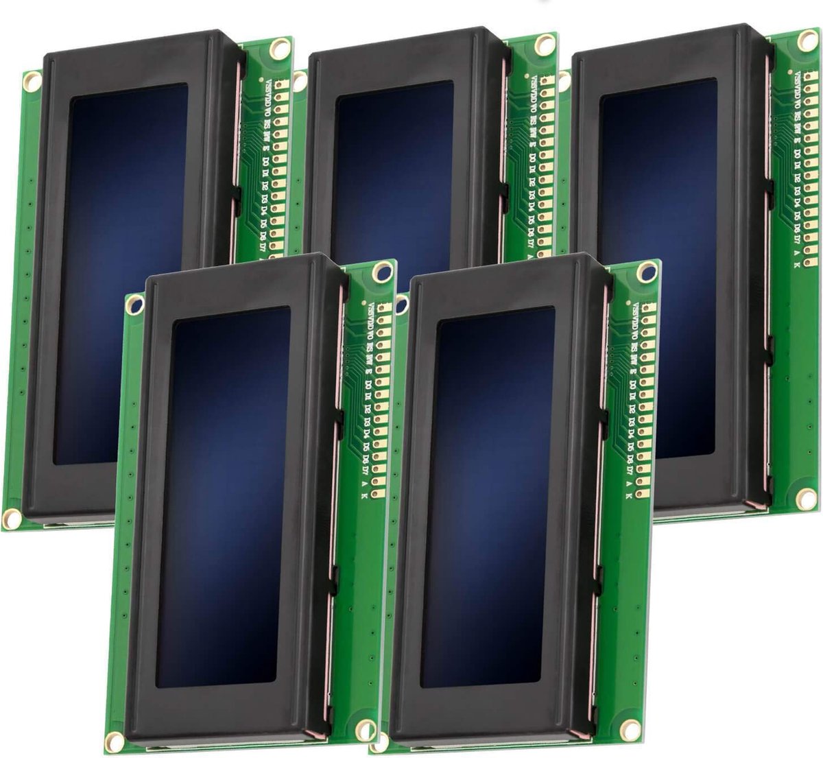 AZDelivery 5 x HD44780 2004 LCD-Display 4x20 Tekens Blauw compatibel met Arduino... | bol.com