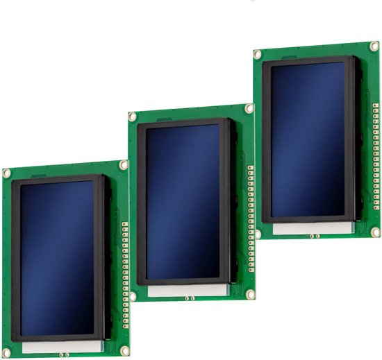 AZDelivery 3 x LCD Display 128 x 64 Pixels 12864 KS0108/KS0107 Display ...