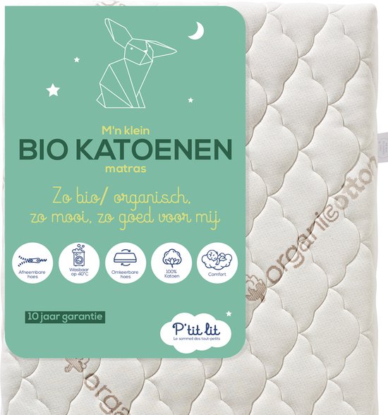 Biologisch Katoen Baby Matras - 60x120 cm - 100% Katoen - Vrij van ...