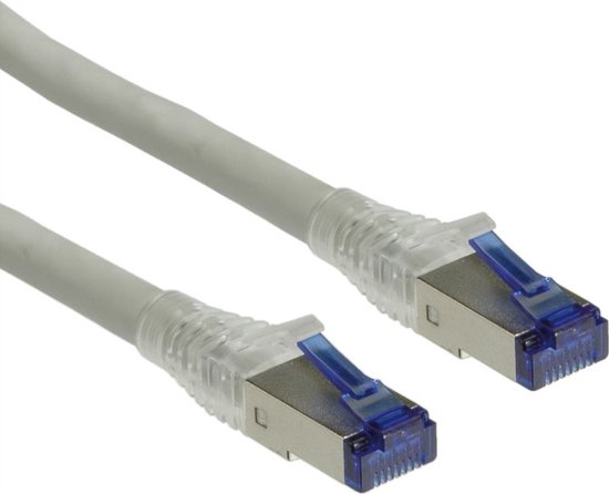 ROLINE patchkabel Cat.6A (Klasse EA) S/FTP (PiMF), massief, LSOH, grijs, 30 m | bol.com