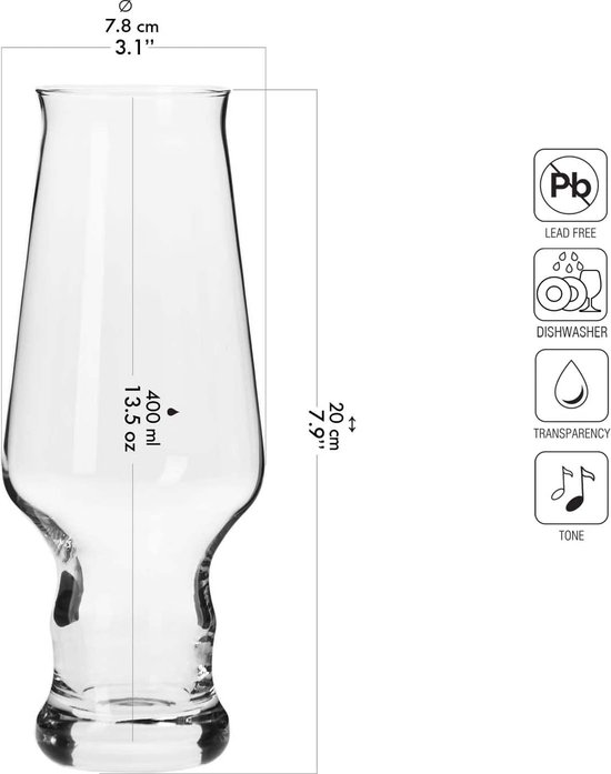 Bierglazen – beer glas - set - duurzaam – luxe bierglazen set | bol