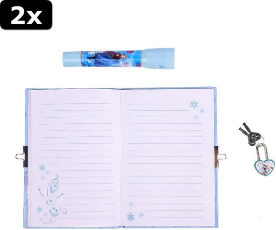 2x Disney Frozen 2 Geheim Dagboek met UV-Pen + Slotje | bol