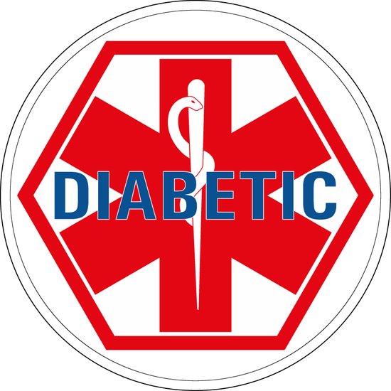 Diabetes sticker 50 mm - 10 stuks per kaart | bol