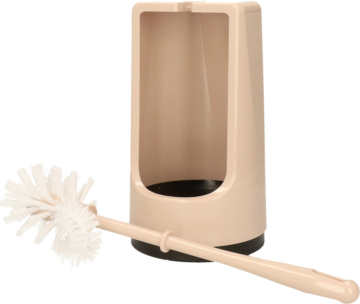 WC-borstel/toiletborstel met randreiniger inclusief houder beige 41 cm ...