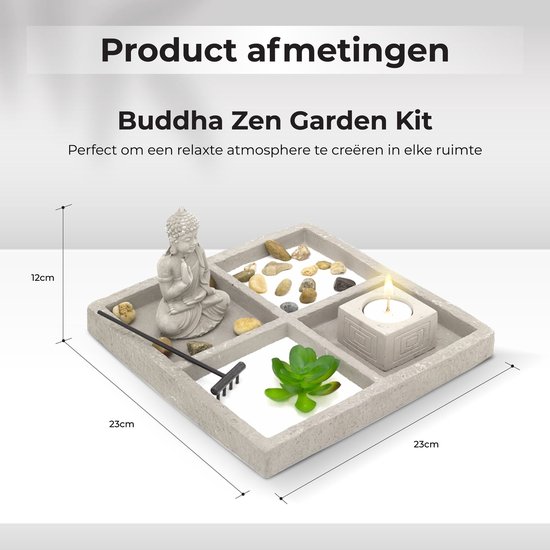 Cheqo® Zen Tuin - Buddha Set - Buddha Beeldje - Boeddha Beeld voor ...