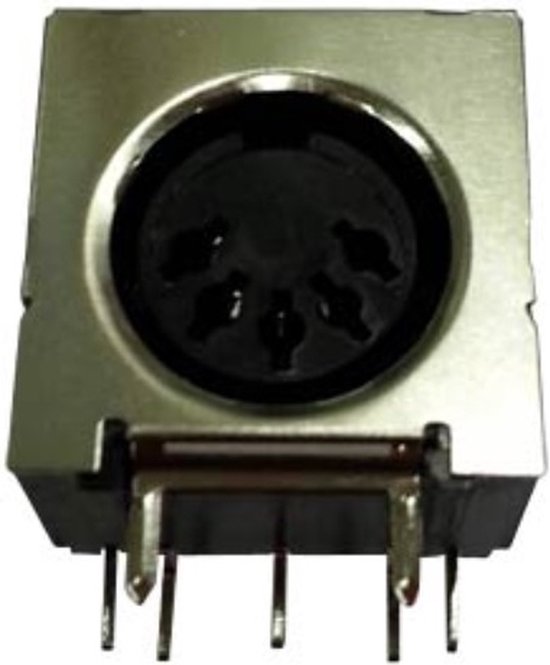 DIN 5-pins 180° (v) PCB connector / metaal | bol