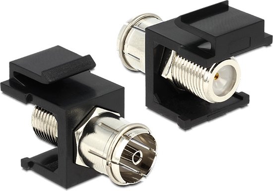 Keystone module F (v) - Coax IEC (v) / zwart | bol