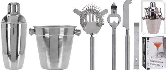 Excellent Houseware cocktails maken set 6-delig met 4x Martini glazen ...