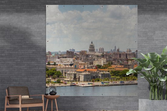 Tuin poster Hoofdstad van Cuba - 200x200 cm - Tuindoek - Buitenposter | bol