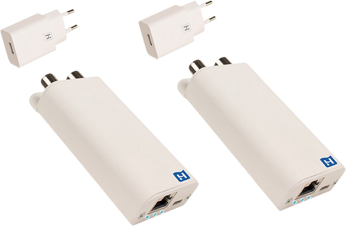 Hirschmann INCA 1G white + USB,SET SHOP Gigabit EoC adapters | bol.com