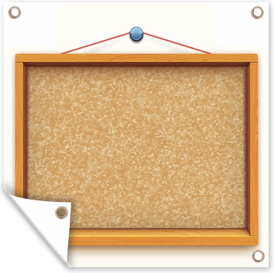 Tuindoek Een illustratie van een bord met een kurkstructuur en een ...