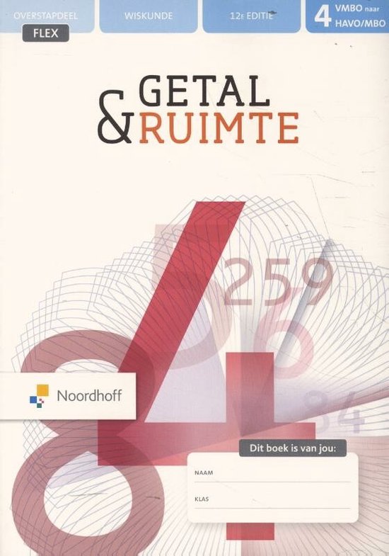 Getal & Ruimte 4 vmbo naar havo/mbo Overstapdeel flex | 9789001745387 ...