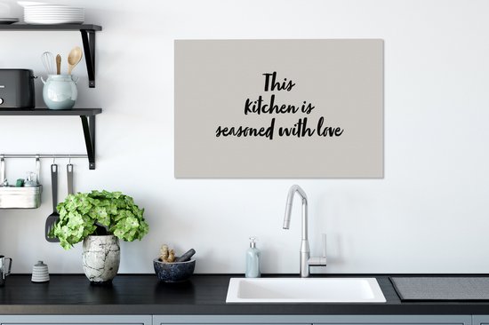 Tableau sur toile Citations - Cuisine - Dictons - Cette cuisine est ...