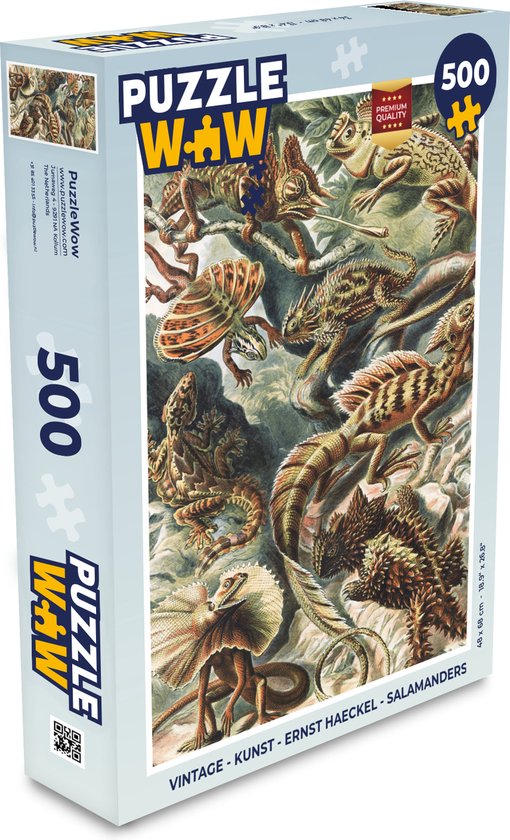 Puzzel Vintage - Kunst - Ernst Haeckel - Salamanders - Dieren ...
