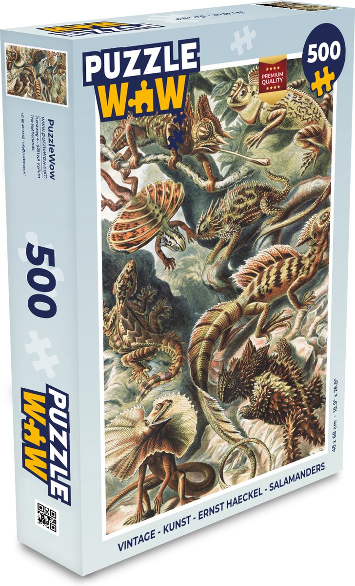 Puzzel Vintage - Kunst - Ernst Haeckel - Salamanders - Dieren ...